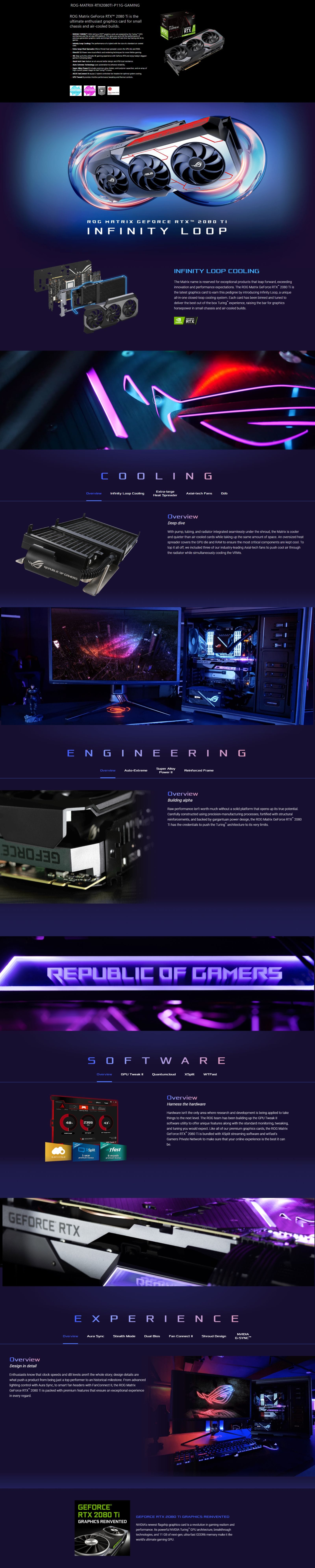 Asus ROG Matrix GeForce RTX 2080 Ti 11GB Graphics Card