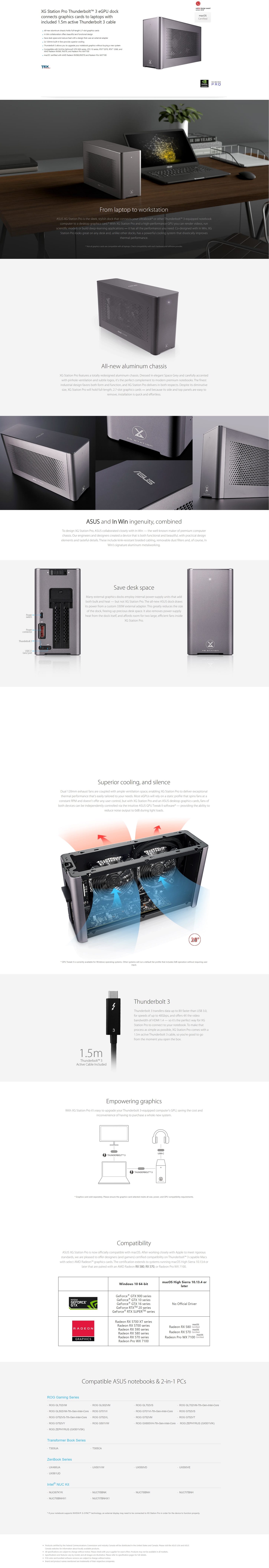Asus XG STATION PRO Thunderbolt3 External GPU Enclosure
