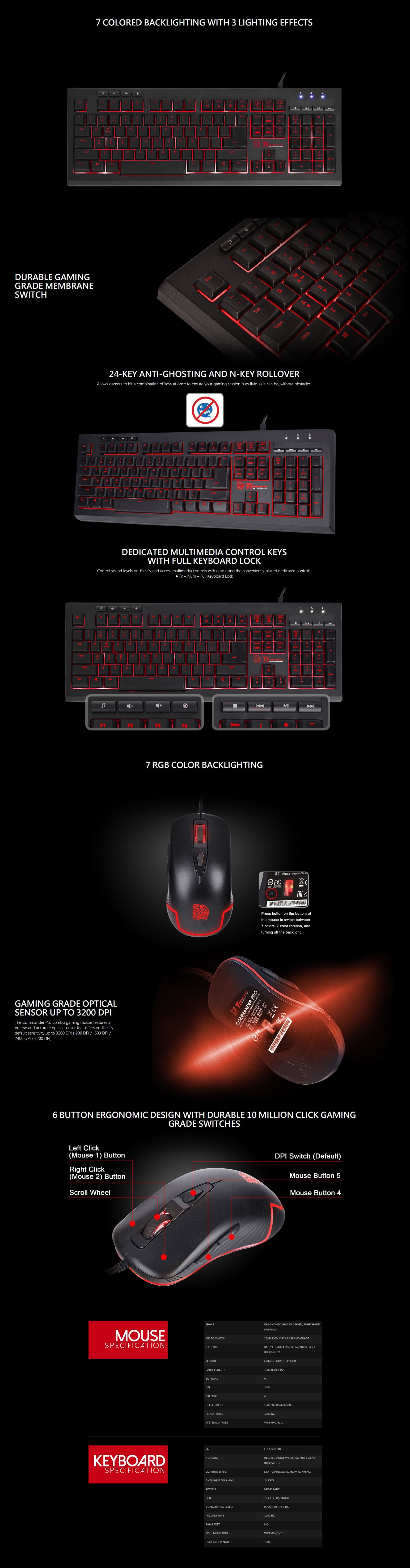 Thermaltake Commander Pro Keyboard And Mouse Combo