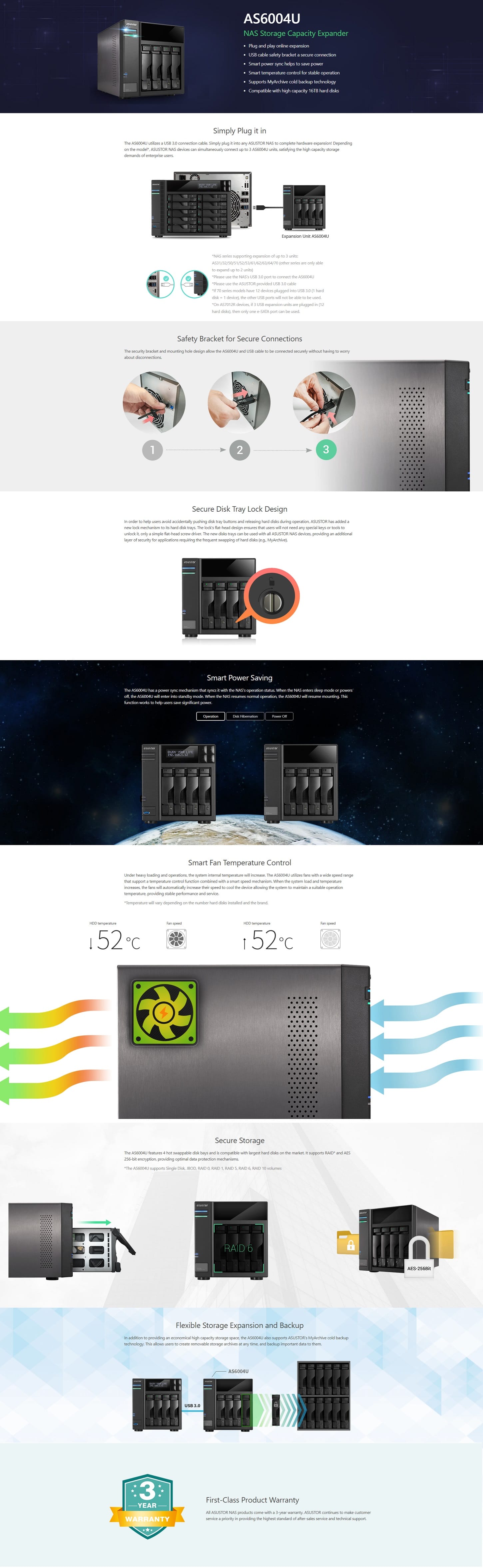 Asustor 4-Bay NAS Storage Capacity Expander