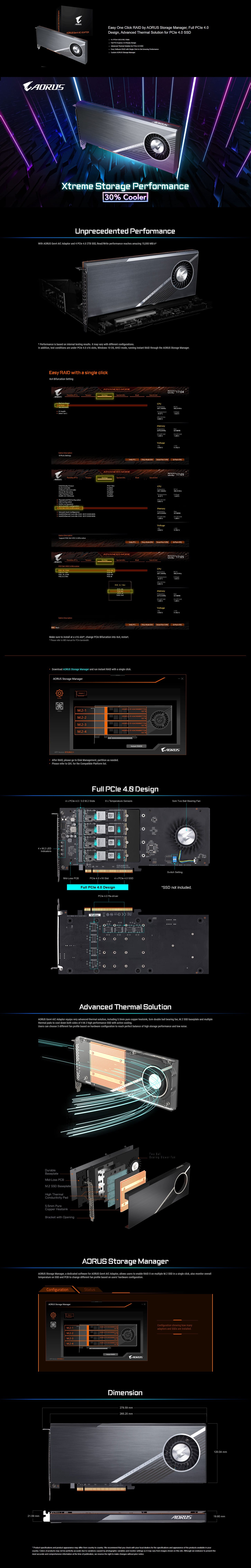 Gigabyte AORUS Gen 4 PCIe AIC SSD Adaptor