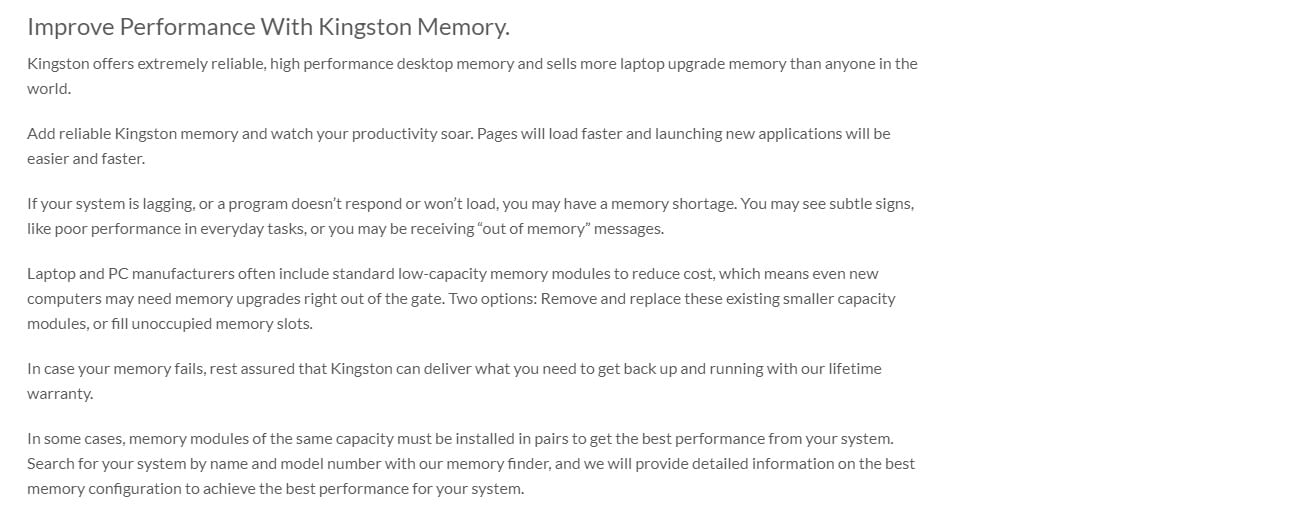 Kingston 16GB DDR4-2400 Memory