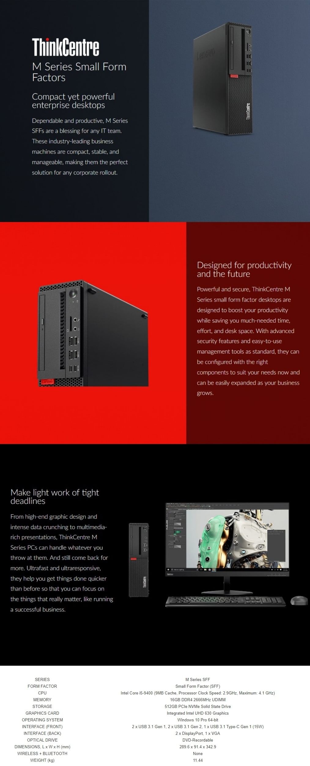 Lenovo ThinkCentre M720s Small Form Factor i5/16GB/512GB/W10P