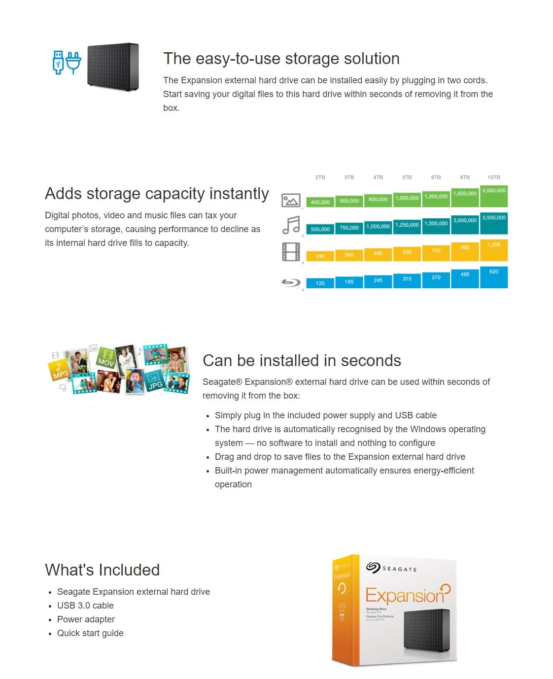 Seagate Expansion 6TB External Desktop Hard Drive