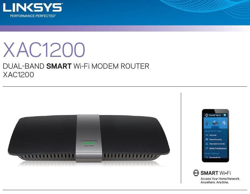 Linksys XAC1200 Dual Band Gigabit ADSL2/2+ Modem Router