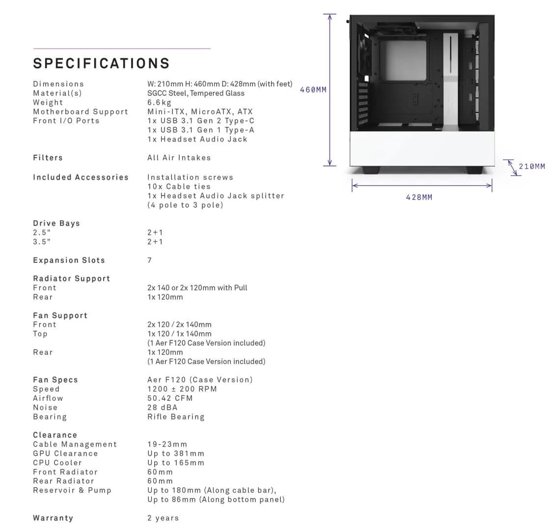NZXT H510 ATX WarCraft Horde Edition Tempered Glass Side Computer Case ...