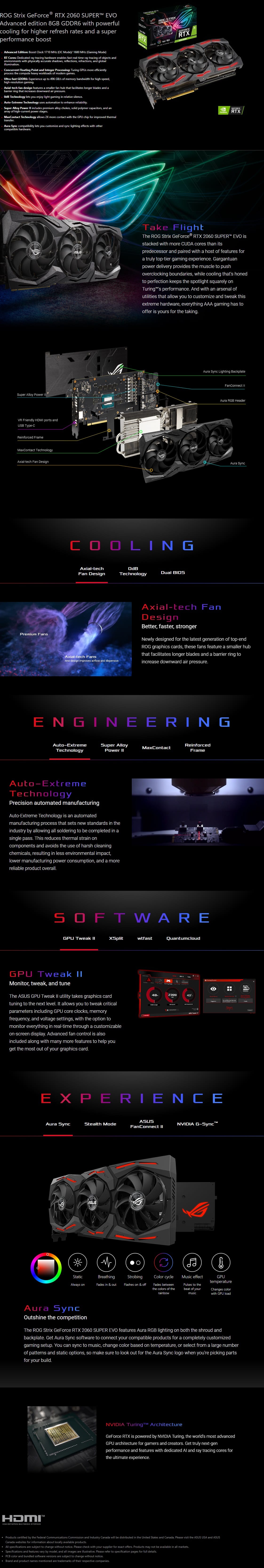 ASUS ROG Strix GeForce RTX 2060 Super 8GB EVO Advanced Gaming Graphics Card