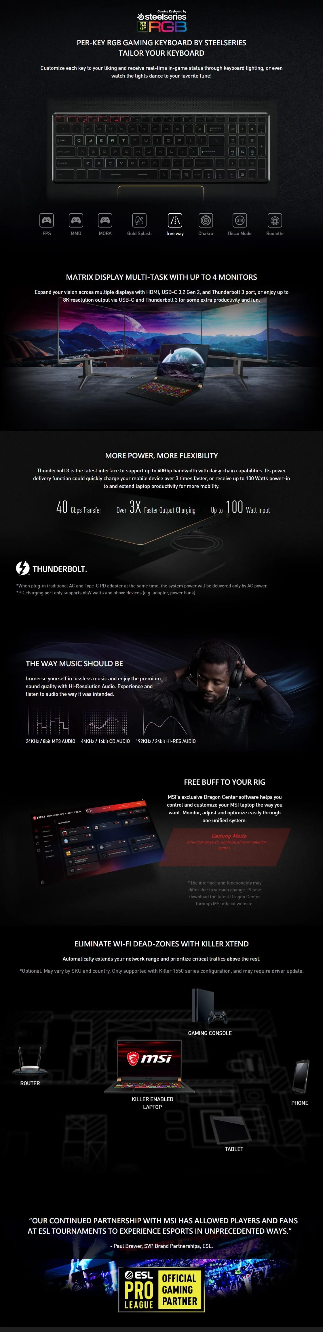 MSI GS75 Stealth 10SFS 17.3" Full HD 300Hz Laptop, i7-10875H, 16GB, 1TB ...