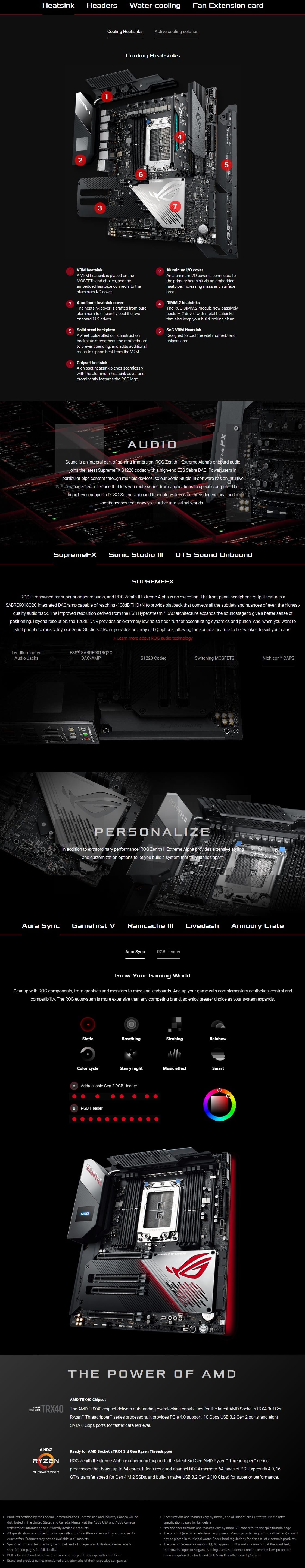 Asus Zenith II Extreme Alpha TRX40 sTRX4 E-ATX Motherboard