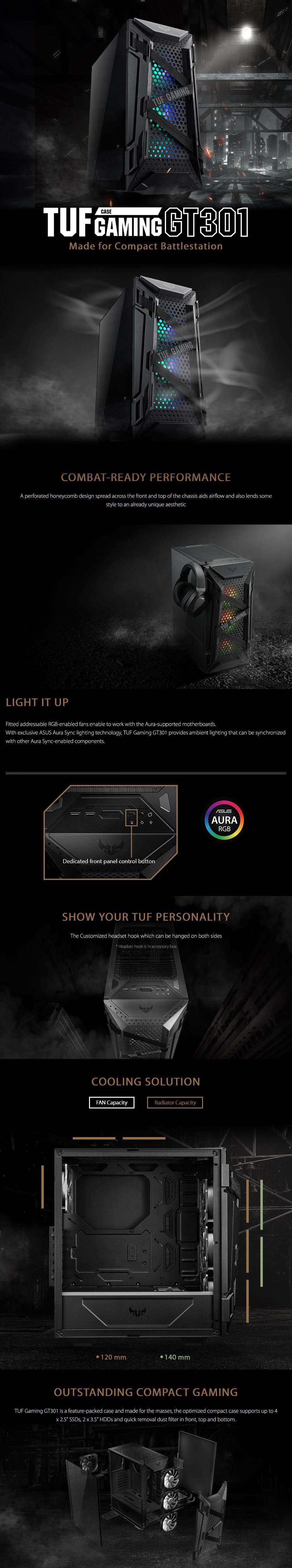 Asus TUF Gaming GT301 RGB Tempered Glass Mid-Tower ATX Case