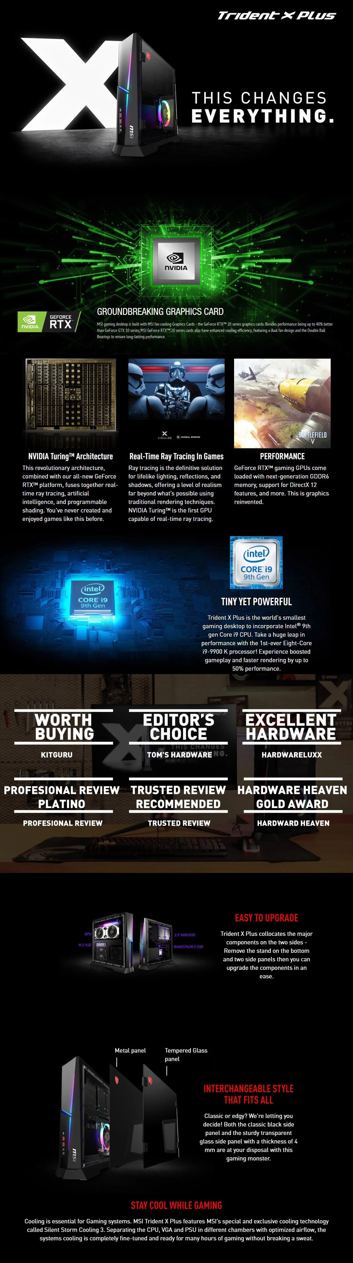 MSI Trident X Plus i7-9700KF, RTX 2070 Super, 32GB RAM, 1TB M.2 SSD ...