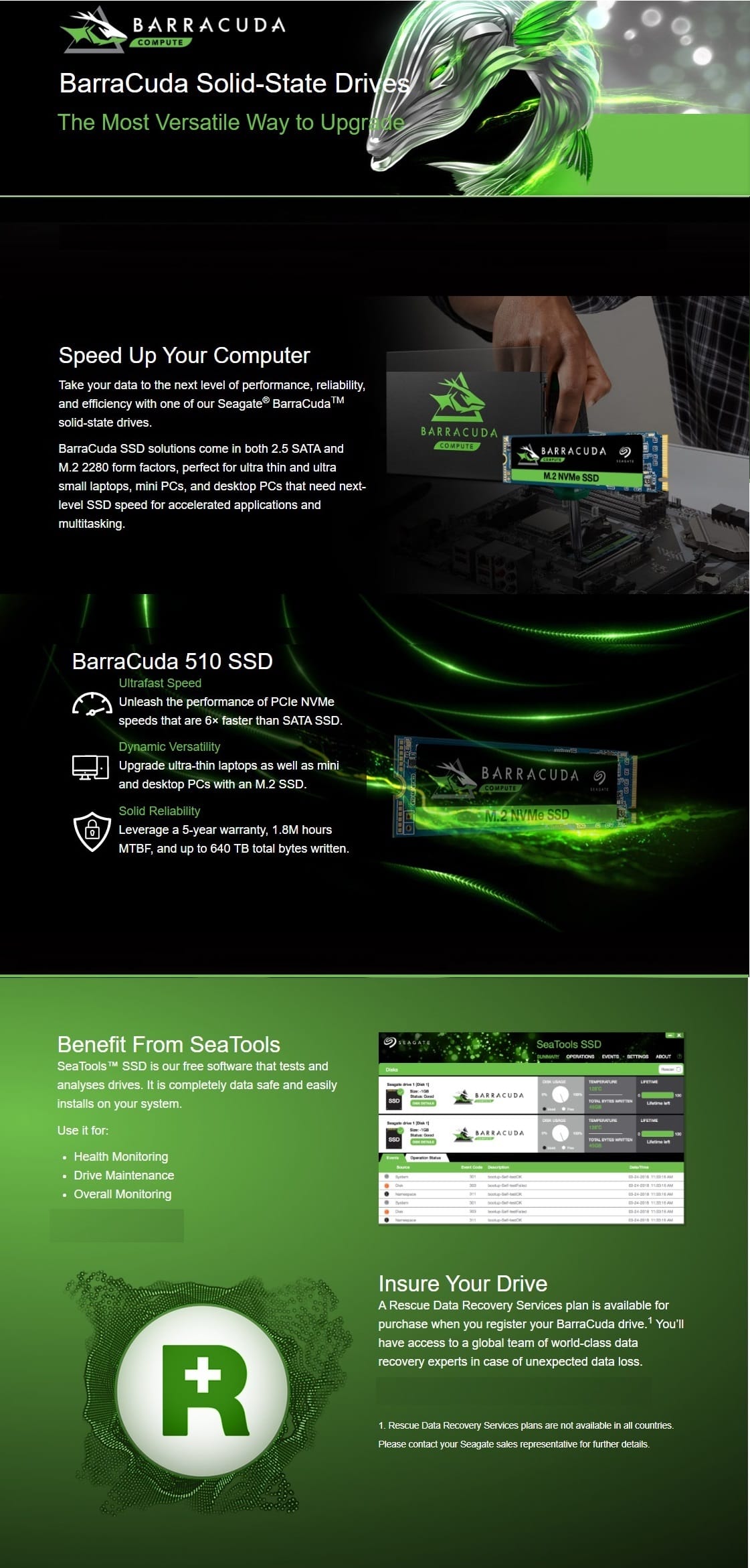 Seagate BarraCuda 510 250GB M.2 NVMe Gen3 SSD