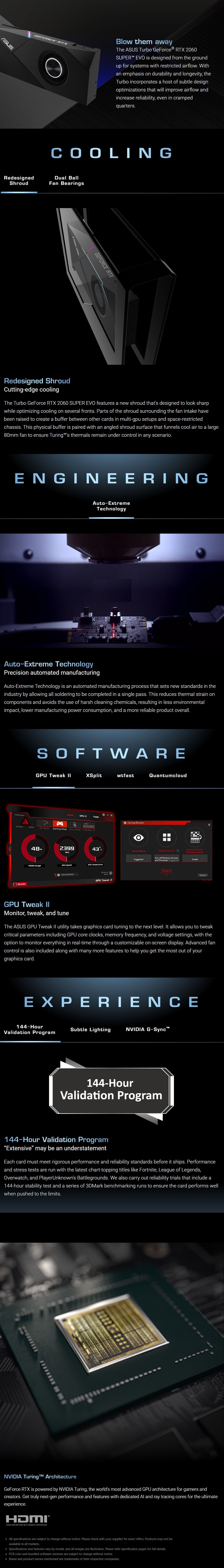 ASUS TURBO GeForce RTX 2060 Super 8GB Evo Graphics Card