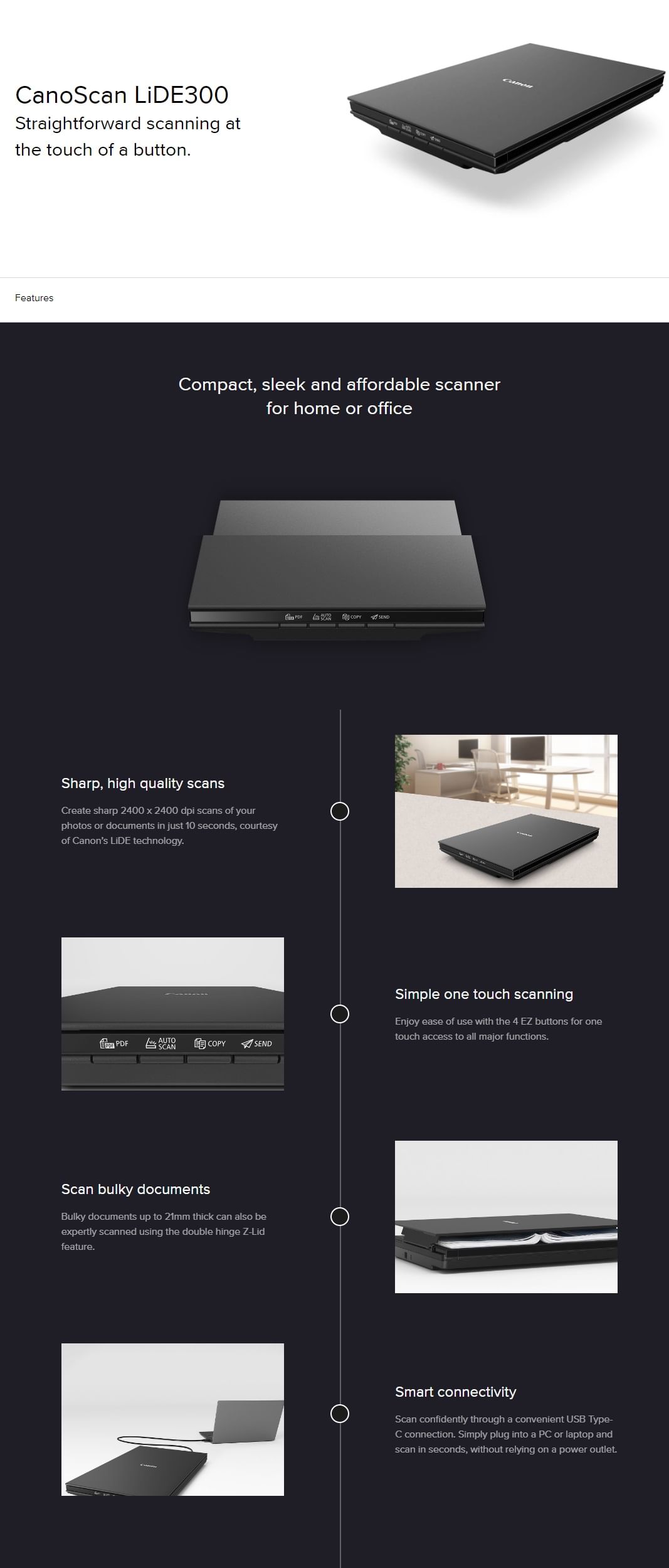 Canon CanoScan LiDE300 Flatbed Document Scanner