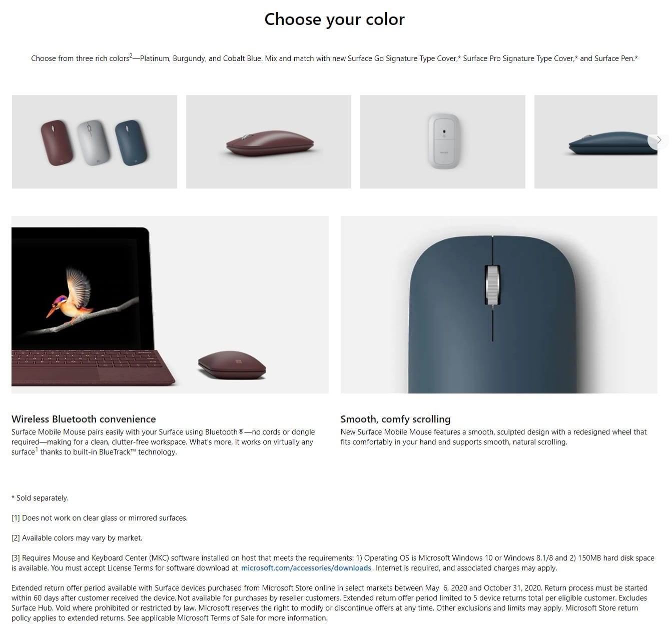 Microsoft Surface Wireless Mobile Mouse - Black