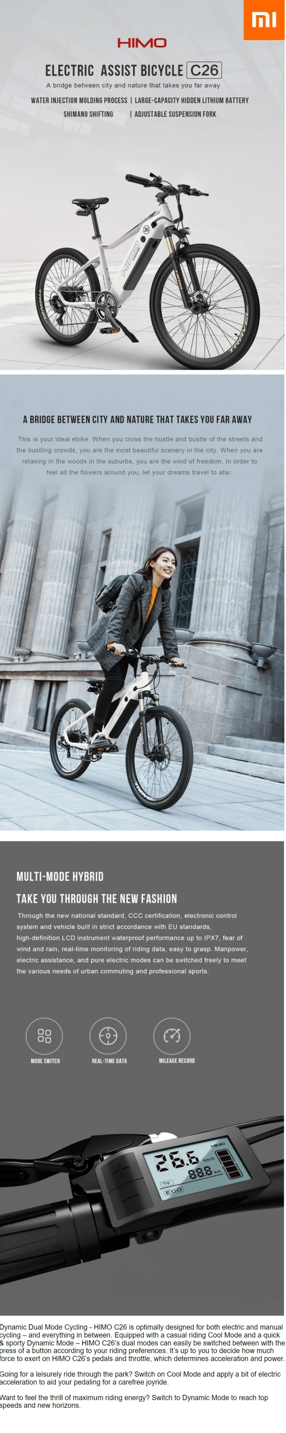 Segway C26 Himo 250W Electric Bike - White