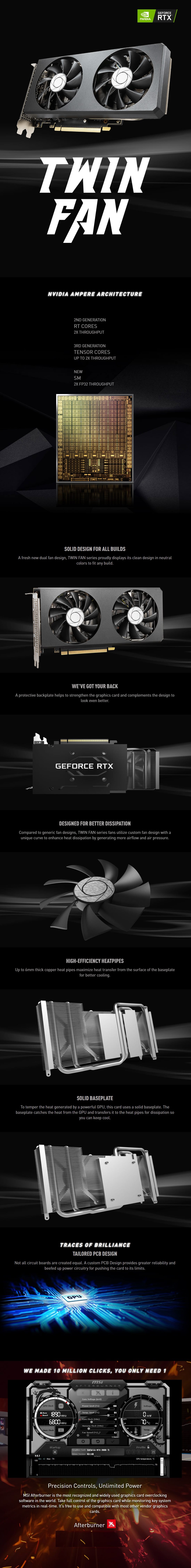 MSI CLASSIC GeForce RTX 3060 Ti Twin Fan OC 8G Graphics Card