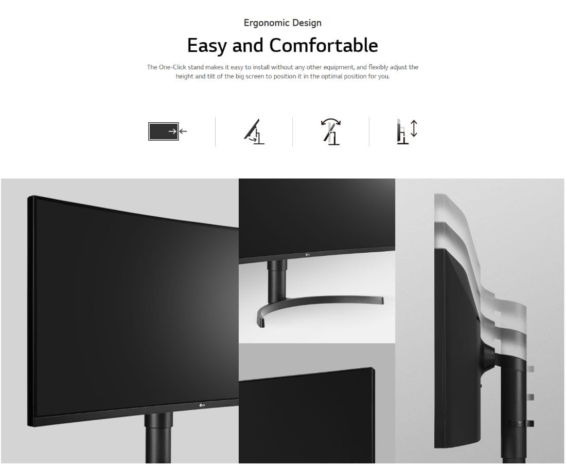 LG 35" UltraWide Quad HD 100Hz FreeSync Curved Computer Monitor - Black