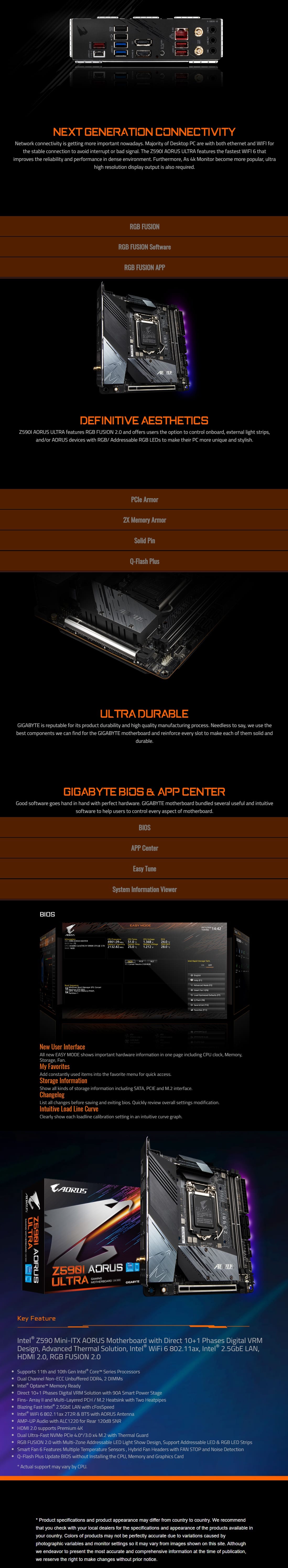 Gigabyte Z590 LGA 1200 Mini-ITX Motherboard