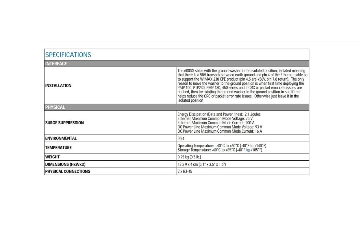 Cambium Networks Surge Suppressor