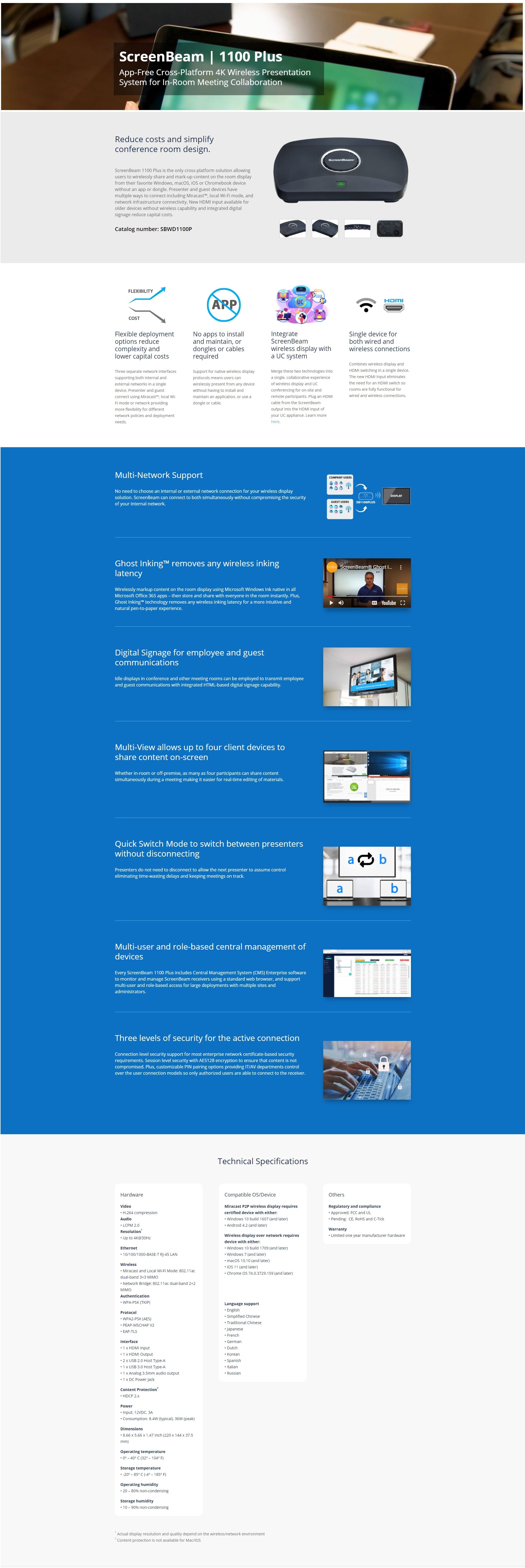ScreenBeam 1100 Plus Presentation System