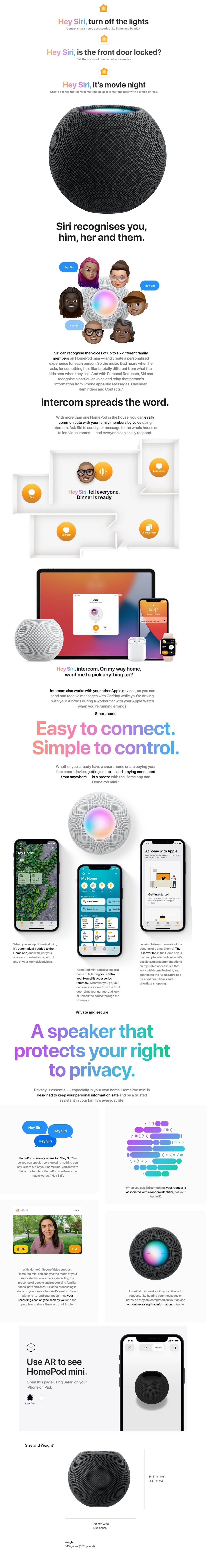 Apple Home Pod Mini Space Grey