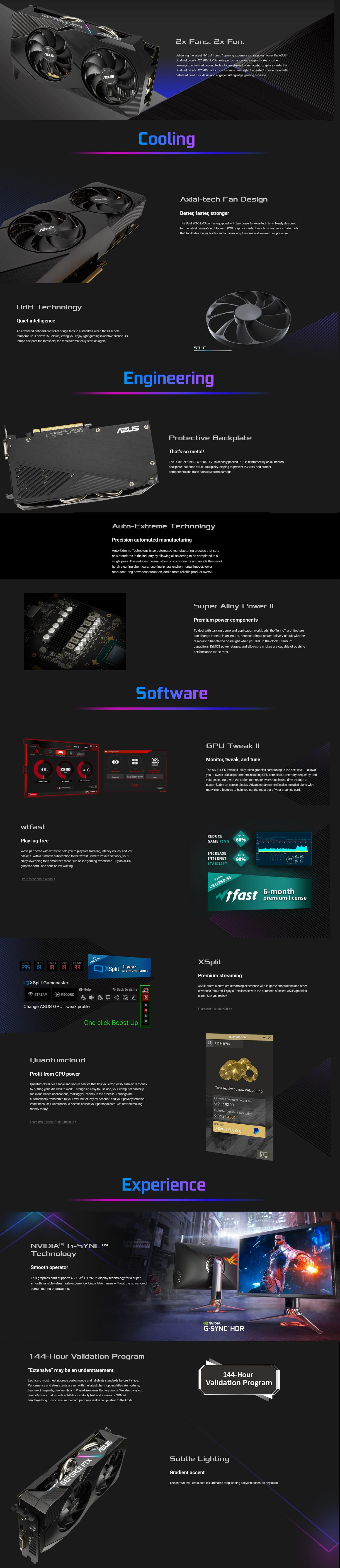 ASUS Dual GeForce RTX2060 6G EVO Graphics Card