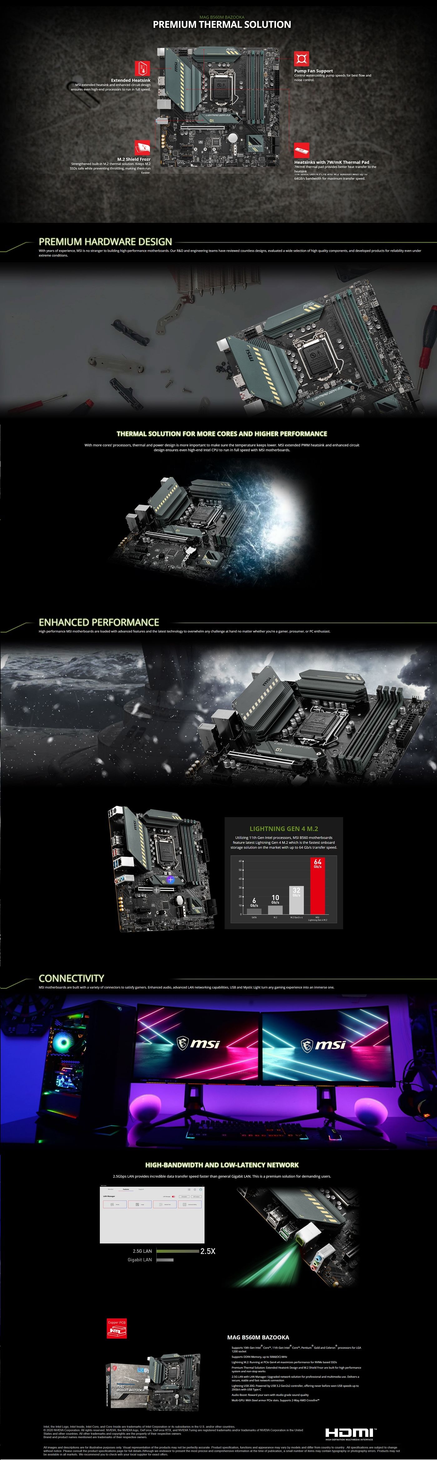 MSI MAG B560M BAZOOKA LGA 1200 micro ATX Motherboard