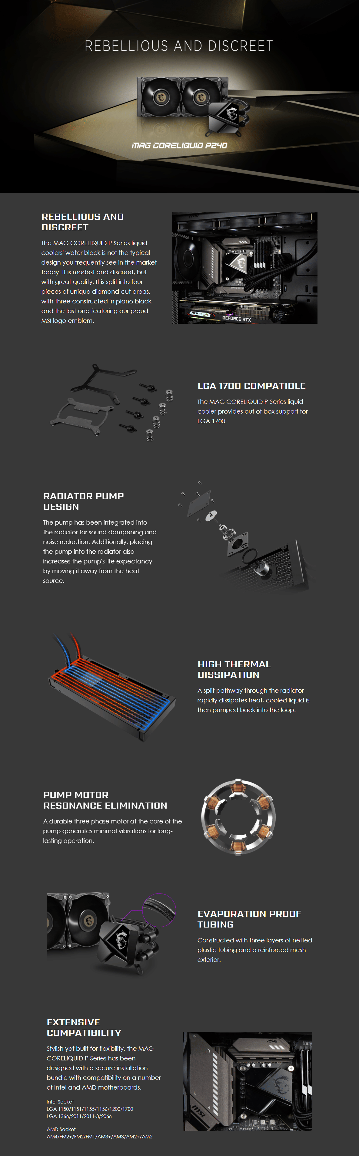 MSI MAG CORELIQUID P240 CPU Cooler