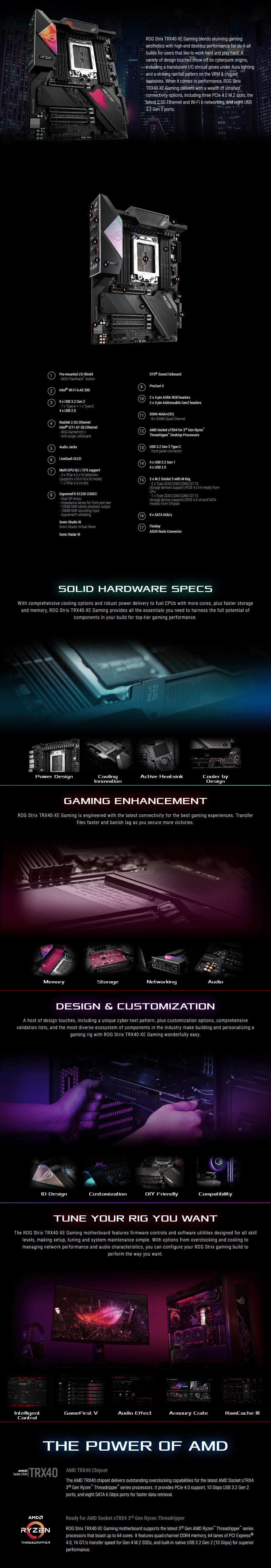 ASUS ROG Strix TRX40-XE GAMING sTRX4 ATX Motherboard