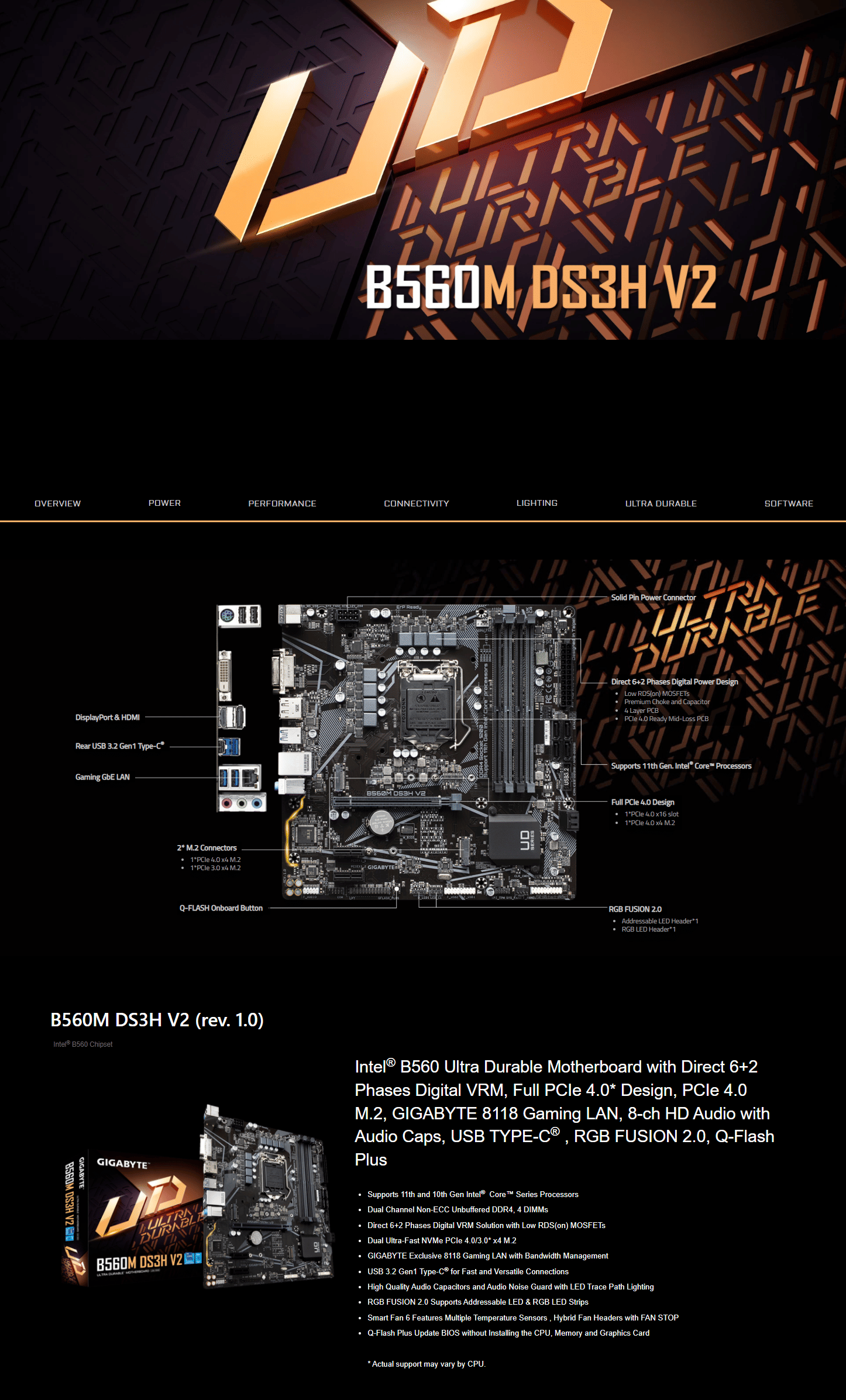 Gigabyte B560M DS3H V2 LGA1200 Micro-ATX Motherboard