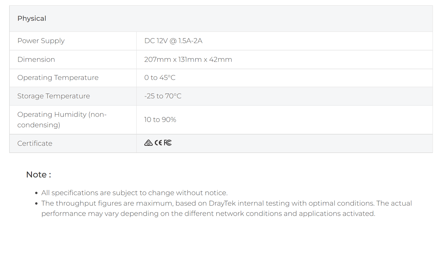 DrayTek Vigor 2766ac AC1300 VDSL2 35b/G. Fast Supervectoring/Ethernet ...