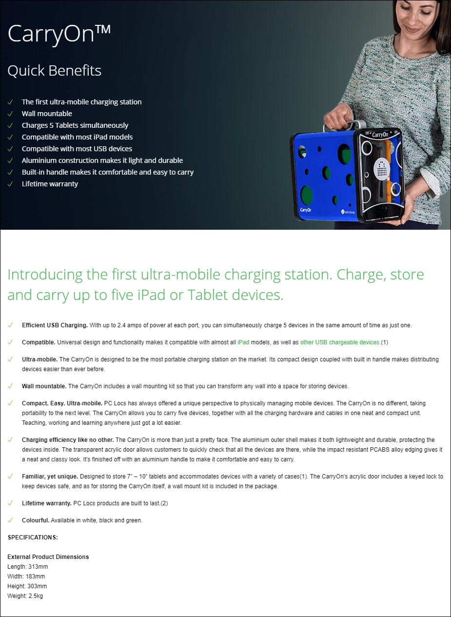 PC Locs CarryOn - Black