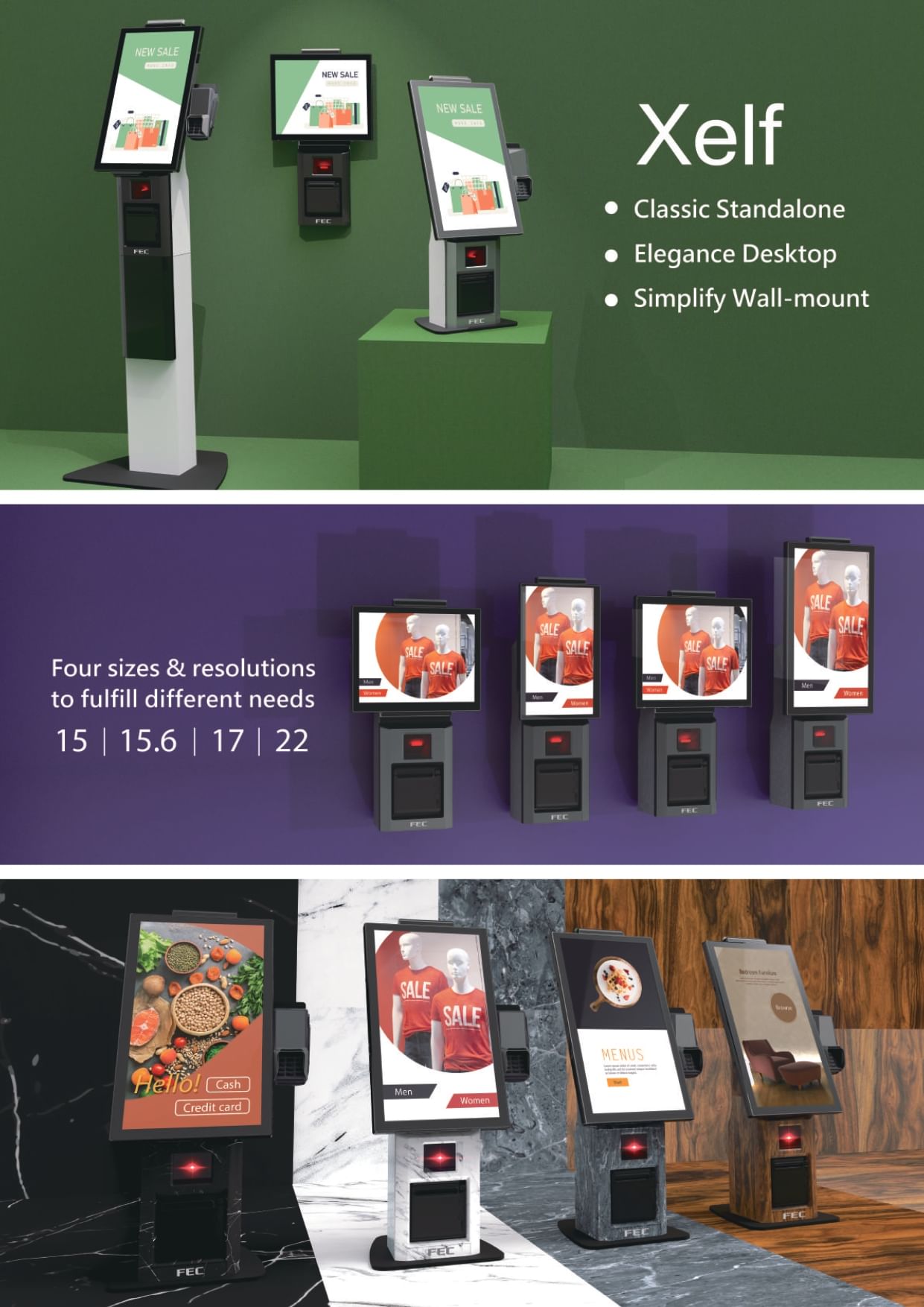 FEC Kiosk Xelf Intel i3 Processor, 8GB RAM, 128GB Storage, Windows 10 ...