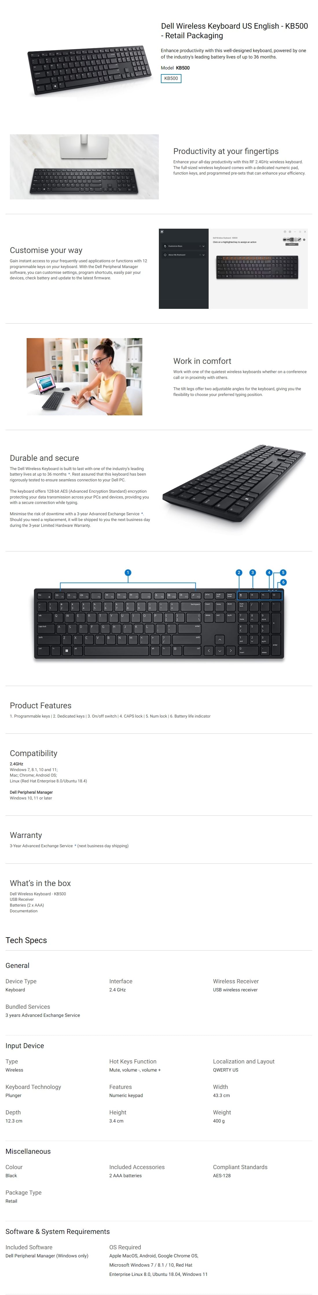 Dell KB500 Wireless Keyboard