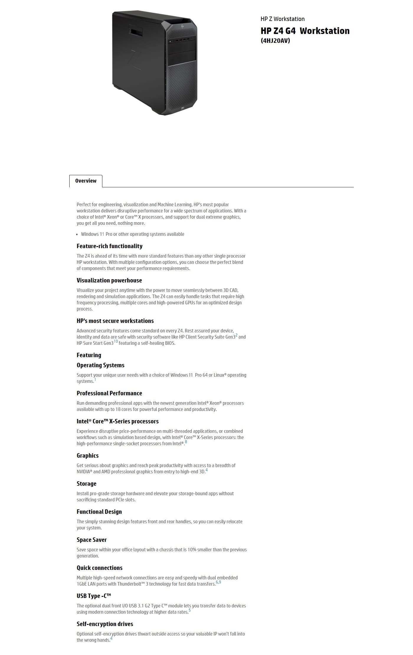 Ex-Leased HP Z4 G4 Model Workstation, Intel Xeon W-2125, 32GB RAM ...