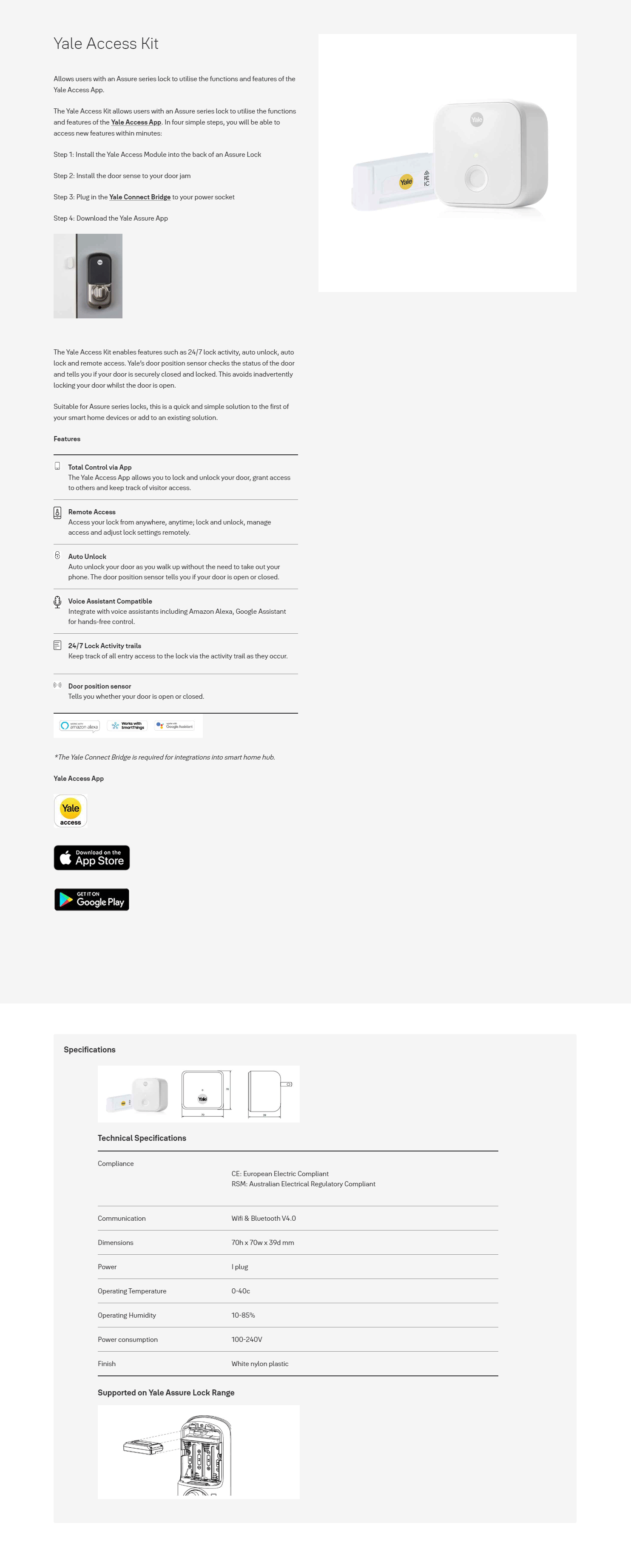 Yale Access Kit with Connect Bridge and Module
