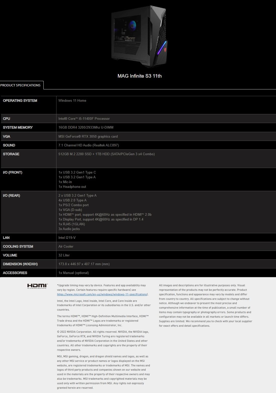 (Manufacture Refurbished) MSI MAG Infinite S3 Gaming Desktop PC, i5 ...