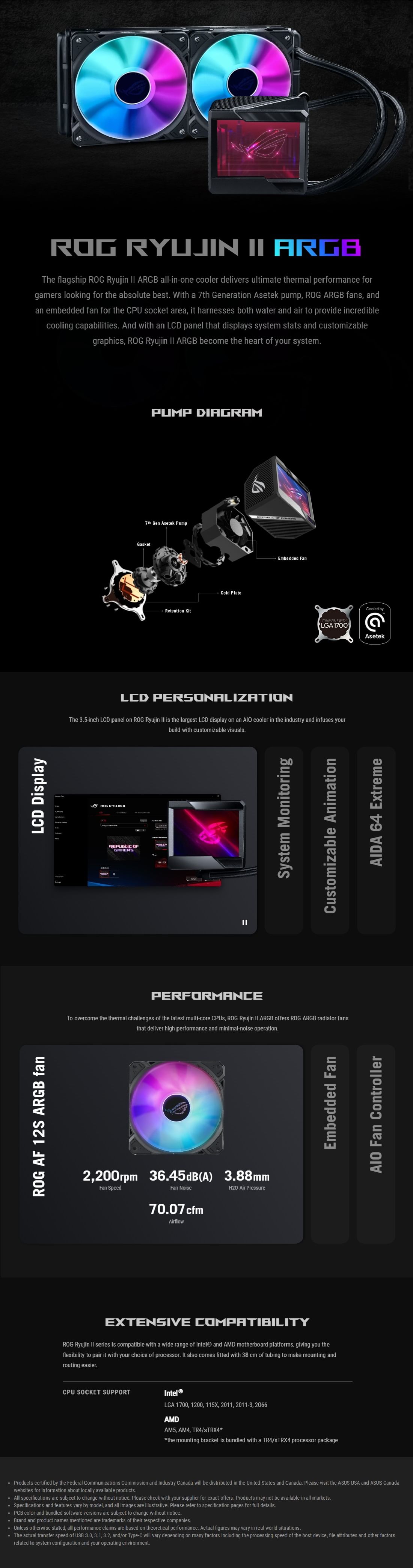 Asus ROG RYUJIN II 240 ARGB All-in-One Liquid CPU Cooler