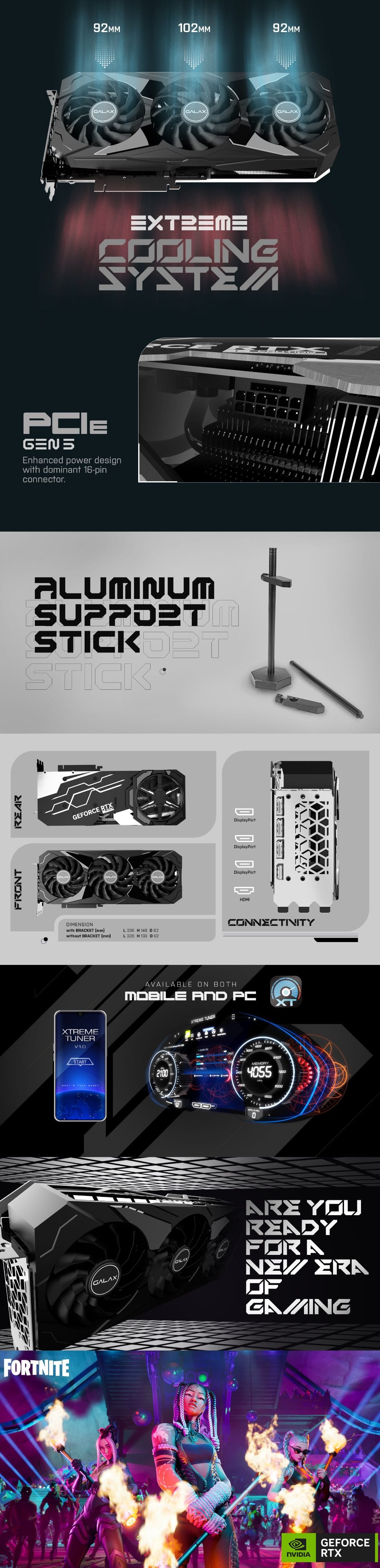 Galax GeForce RTX 4070 Ti ST 1-Click OC 12GB Graphics Card
