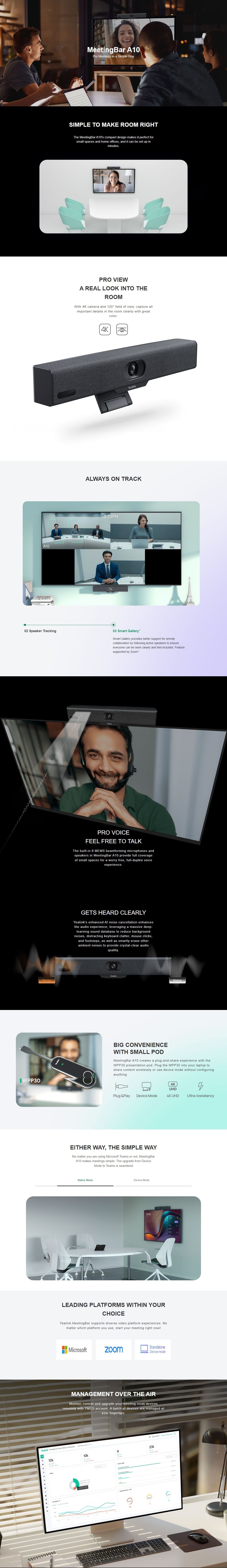 Yealink A10-010 Collaboration Bar for Huddle Rooms