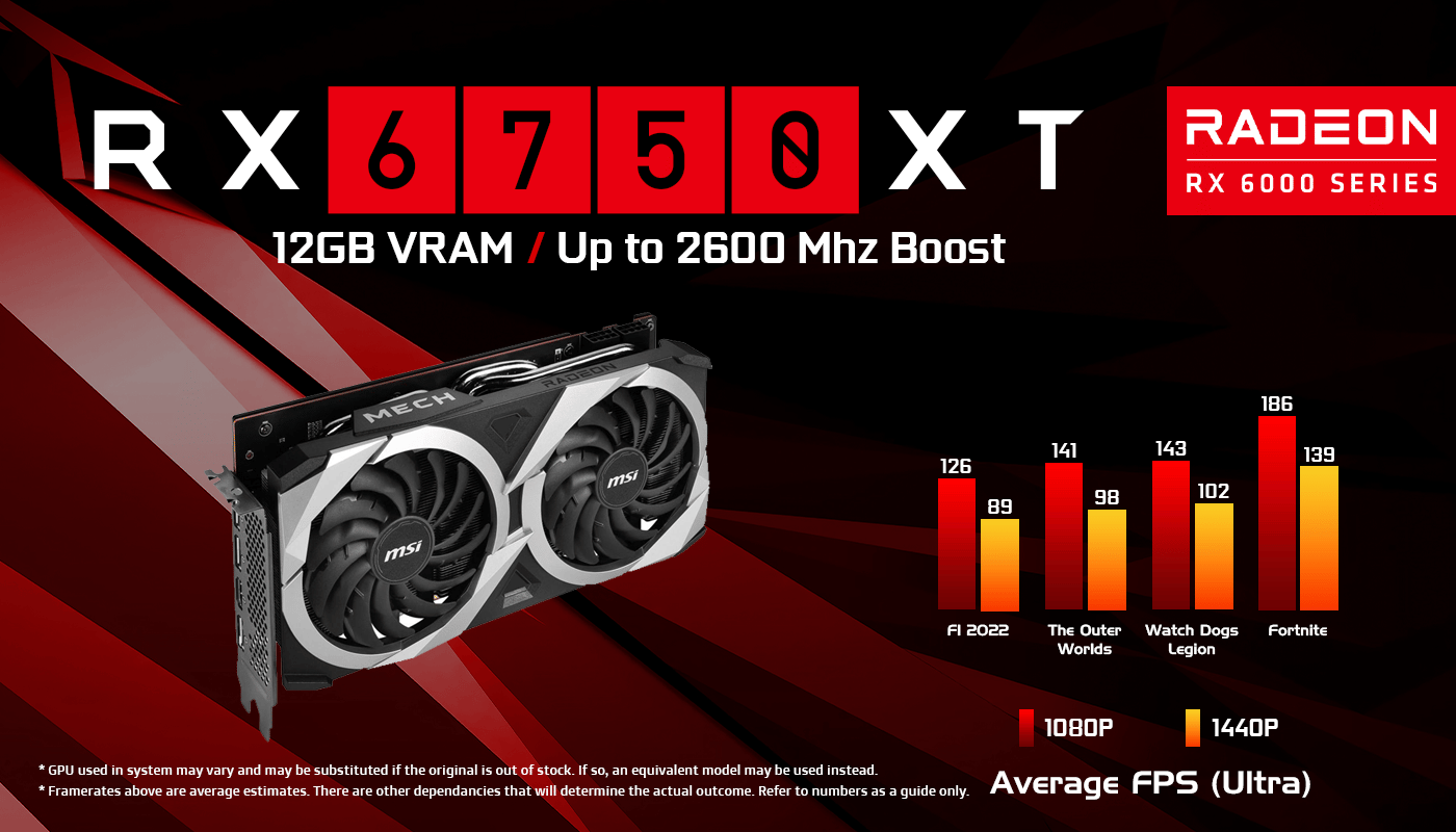 GMR Reaper 6750 XT Gaming PC - AMD Ryzen 5 5600X, 32GB DDR4 RAM, Radeon ...