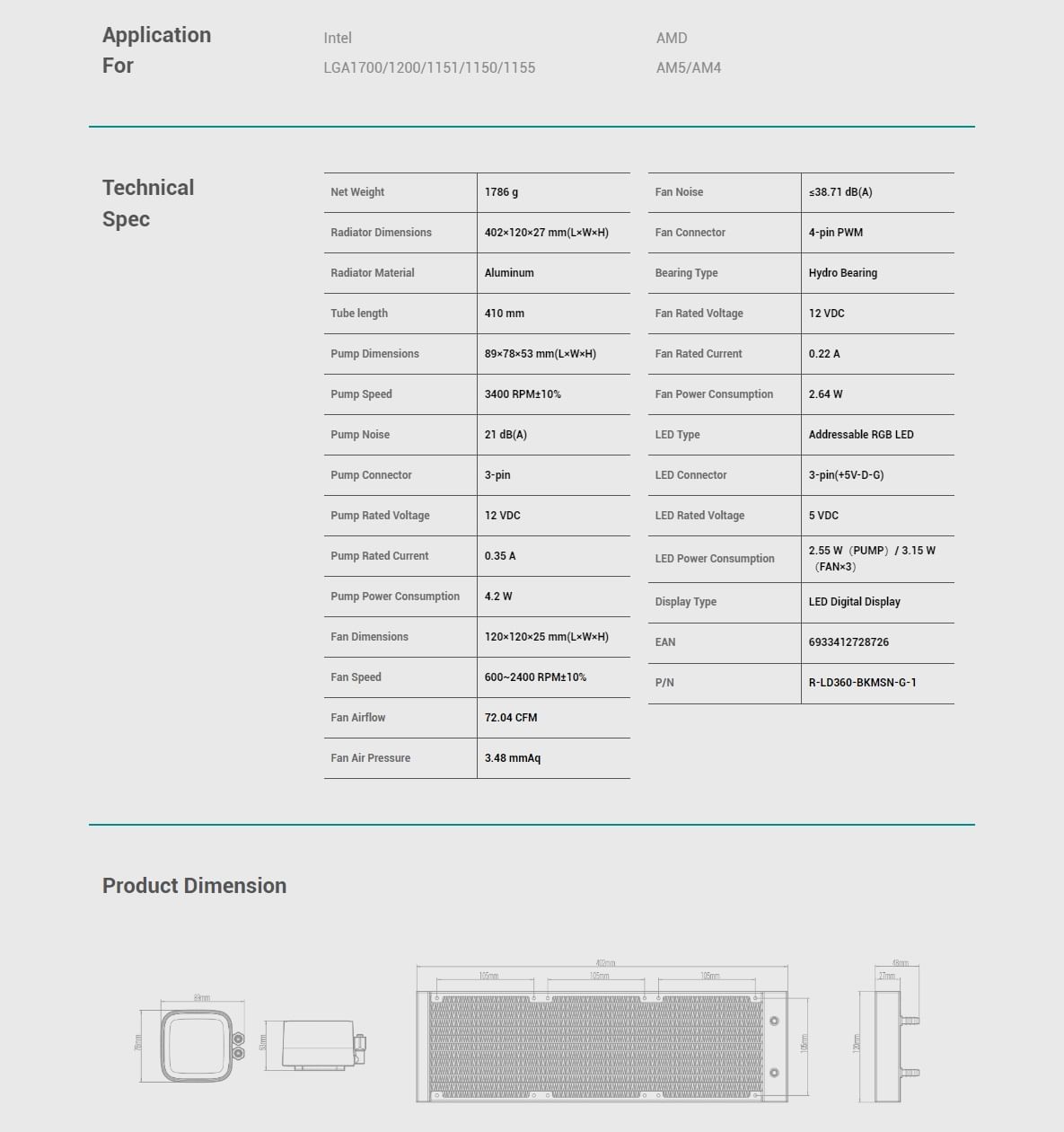 DeepCool LD360 Liquid CPU Cooler