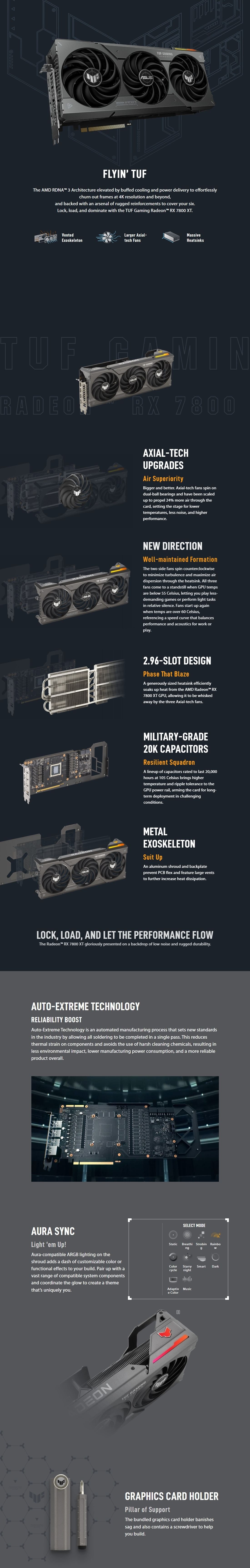 ASUS TUF Gaming Radeon RX 7800 XT OC Edition 16GB Graphics Card